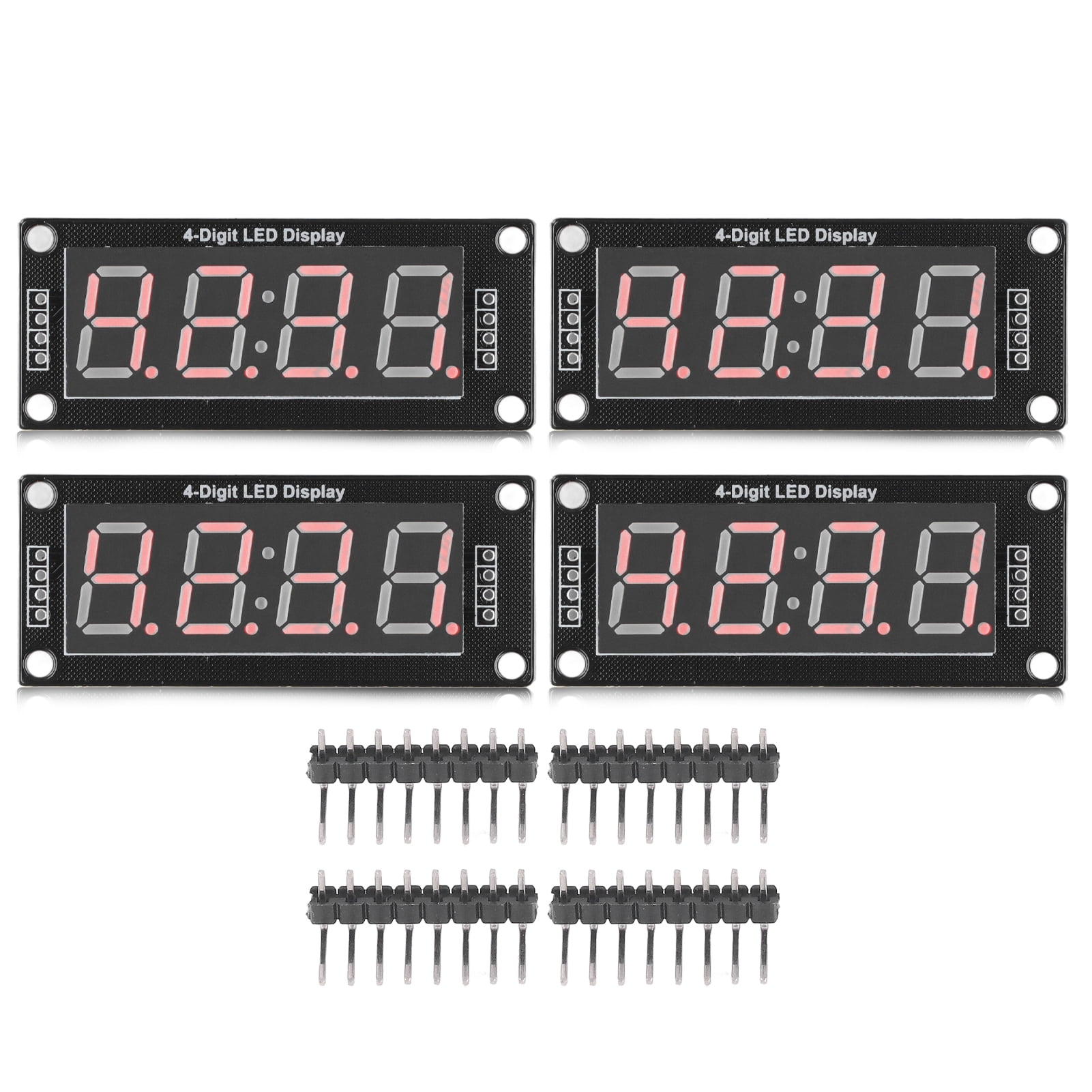 4 Set 4 Digit Digital Tube LED Display Board 7 Segments Clock Module ...