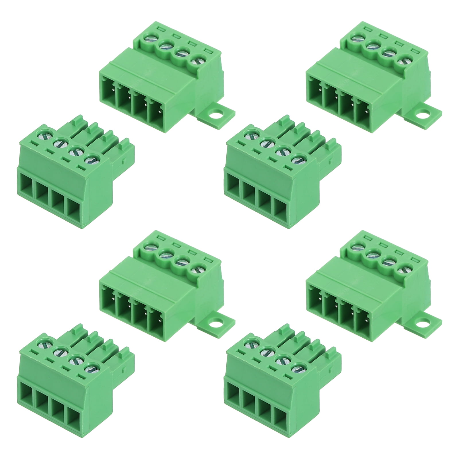 4 Set 4 Pin Screw Terminal Block Connector, 3.5mm PCB Mount Screw ...