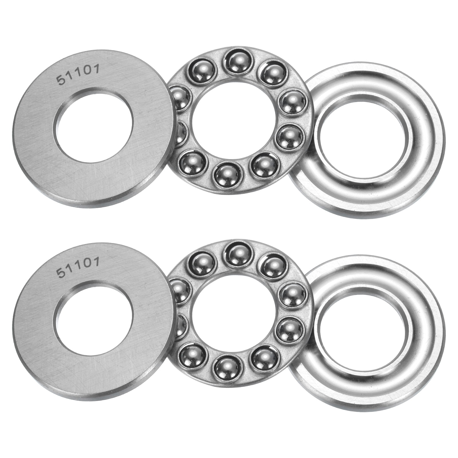 4 Set 51101 Thrust Ball Bearings 12mm x 26mm x 9mm Single Row Roller ...