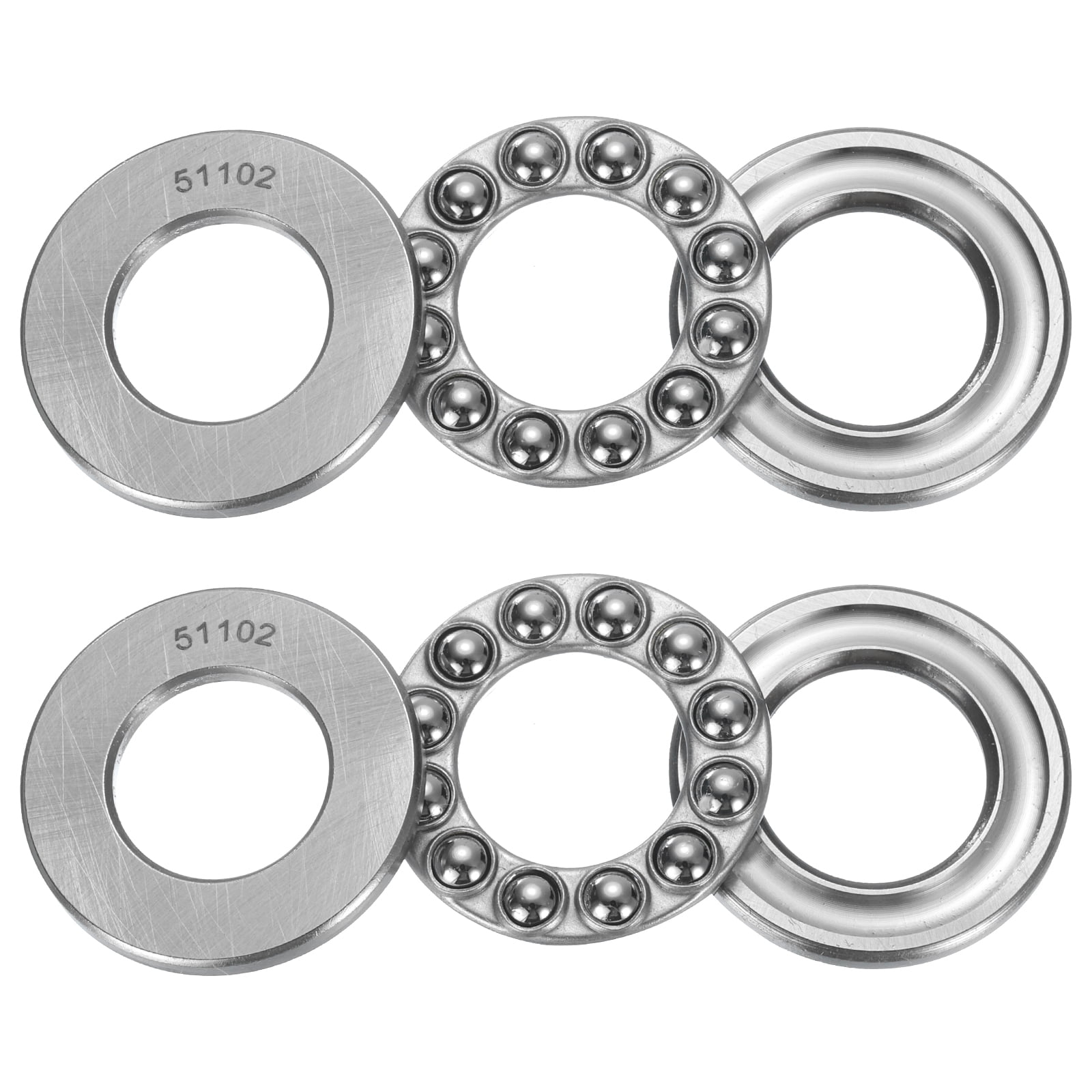 4 Set 51102 Thrust Ball Bearings 15mm x 28mm x 9mm Single Row Roller ...
