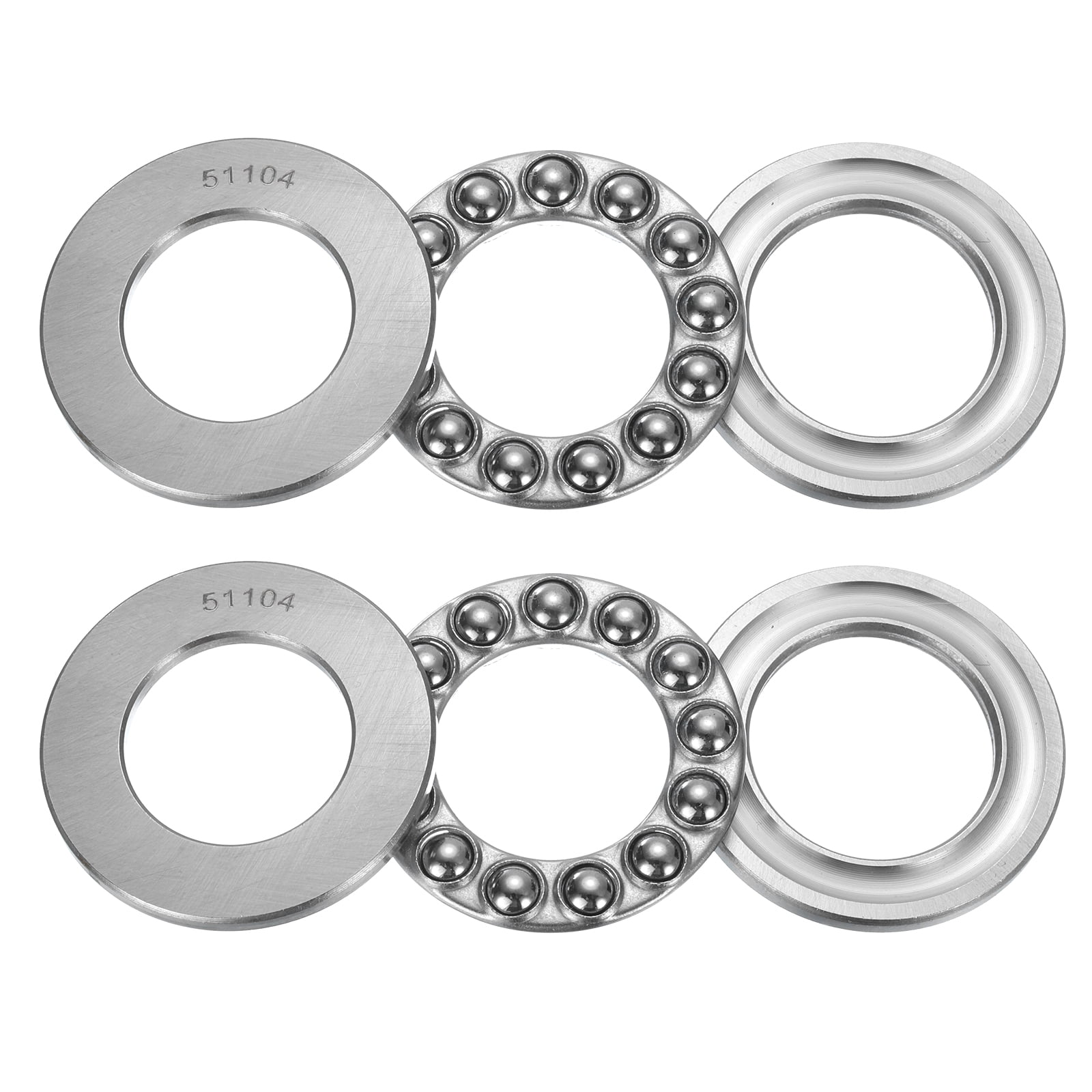 4 Set 51104 Thrust Ball Bearings 20mm x 35mm x 10mm Single Row Roller ...