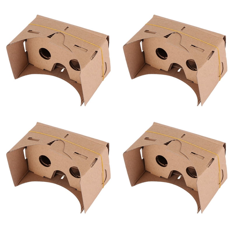 4 Set 6 Inch DIY 3D VR Virtual Reality Glasses Hardboard for Cardboard ...