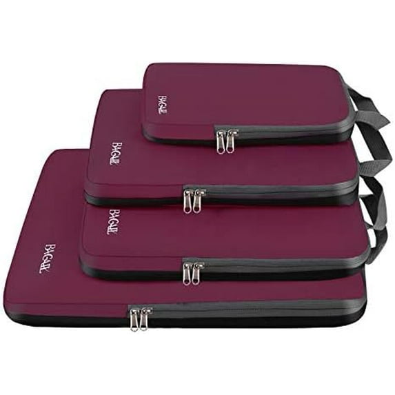 4 Set/6 Set/8 Set Compression Packing Cubes Travel Accessories ...