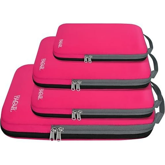 4 Set/6 Set/8 Set Compression Packing Cubes Travel Accessories ...