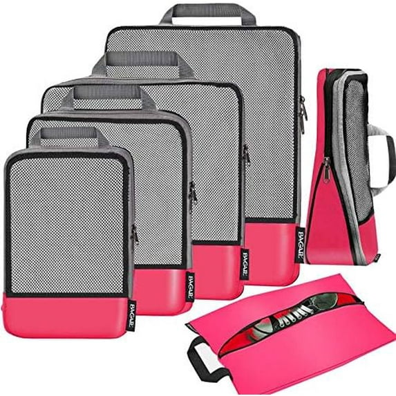 4 Set/6 Set/8 Set Compression Packing Cubes Travel Accessories ...