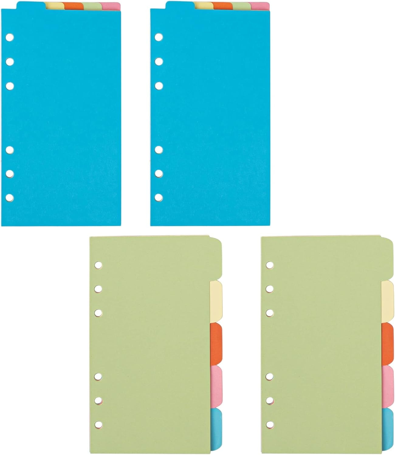 4 Set A6 Binder Dividers 2 Sets Vertical Tabs & 2 Sets Horizontal Tabs ...