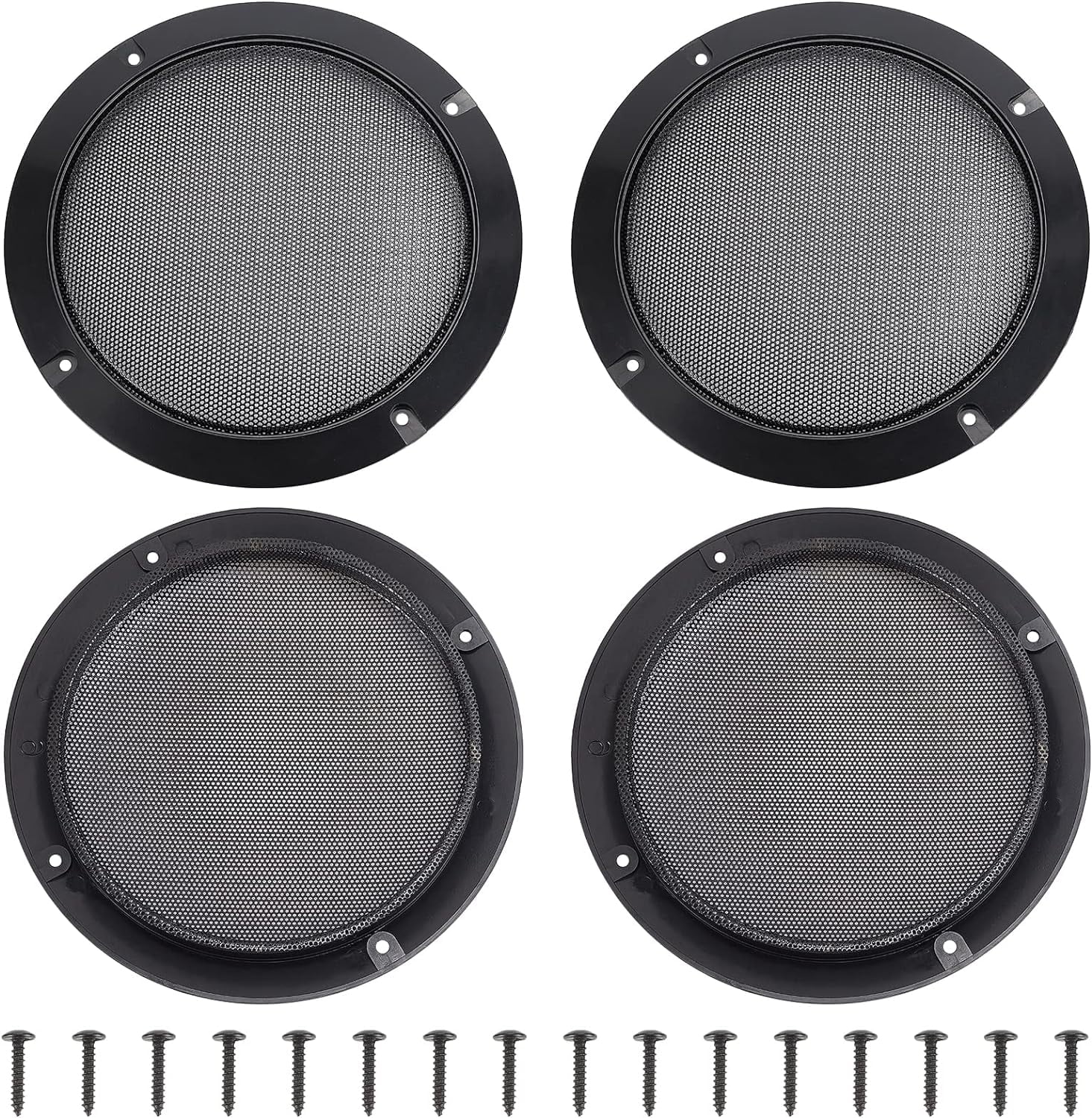 4 Set Audio Speaker Cover Mesh 6.5 Inch Speaker Grill Cover Mesh Flat ...