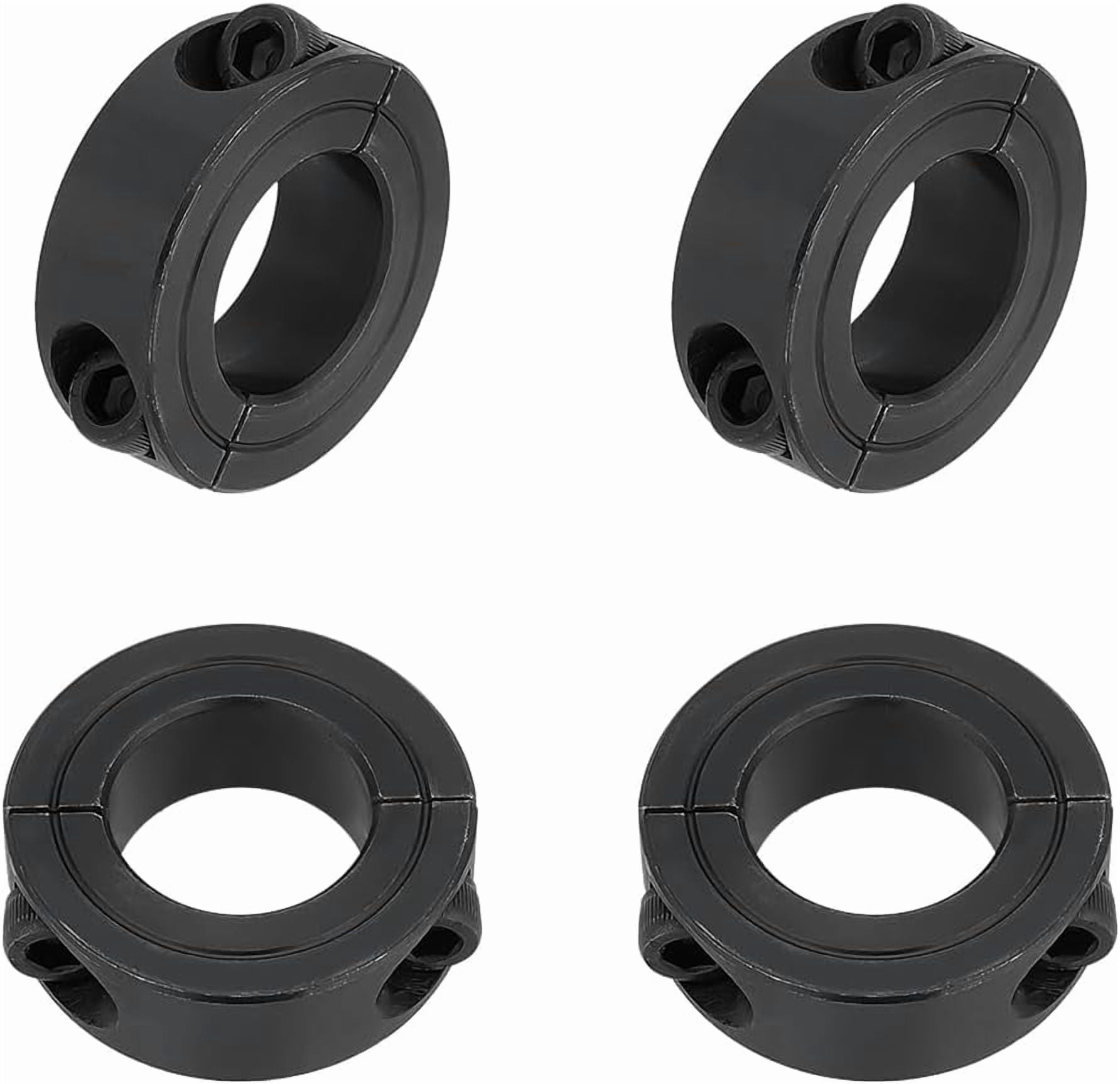 4 Set Black Aluminum Alloy Diaphragm Solid Collar 25mm Inner Clamp-On ...