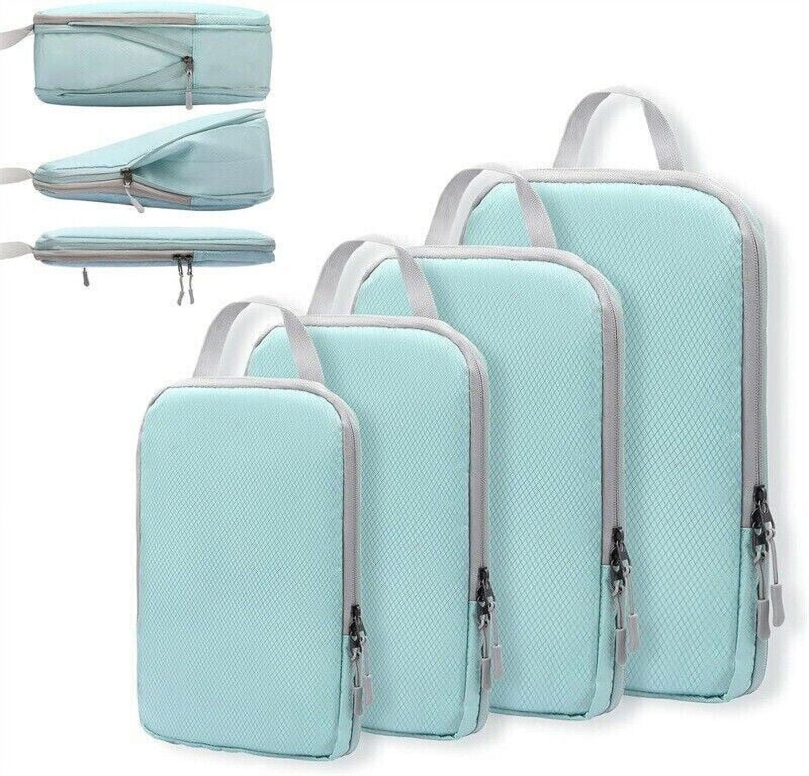4 Set Compression Bags Organiser Suitcases Packing Cubes Travel Storage ...