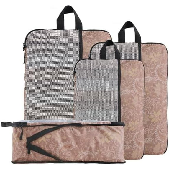 4 Set Compression Packing Cubes - Ultralight Travel Organizers, Space ...
