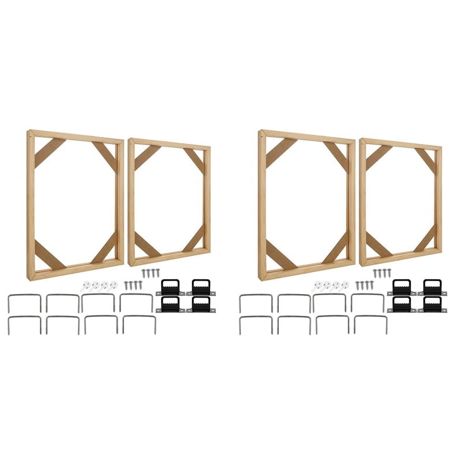 4 Set DIY Solid Wood Canvas Frame Kit, 16X20 Inch Canvas Frame ...