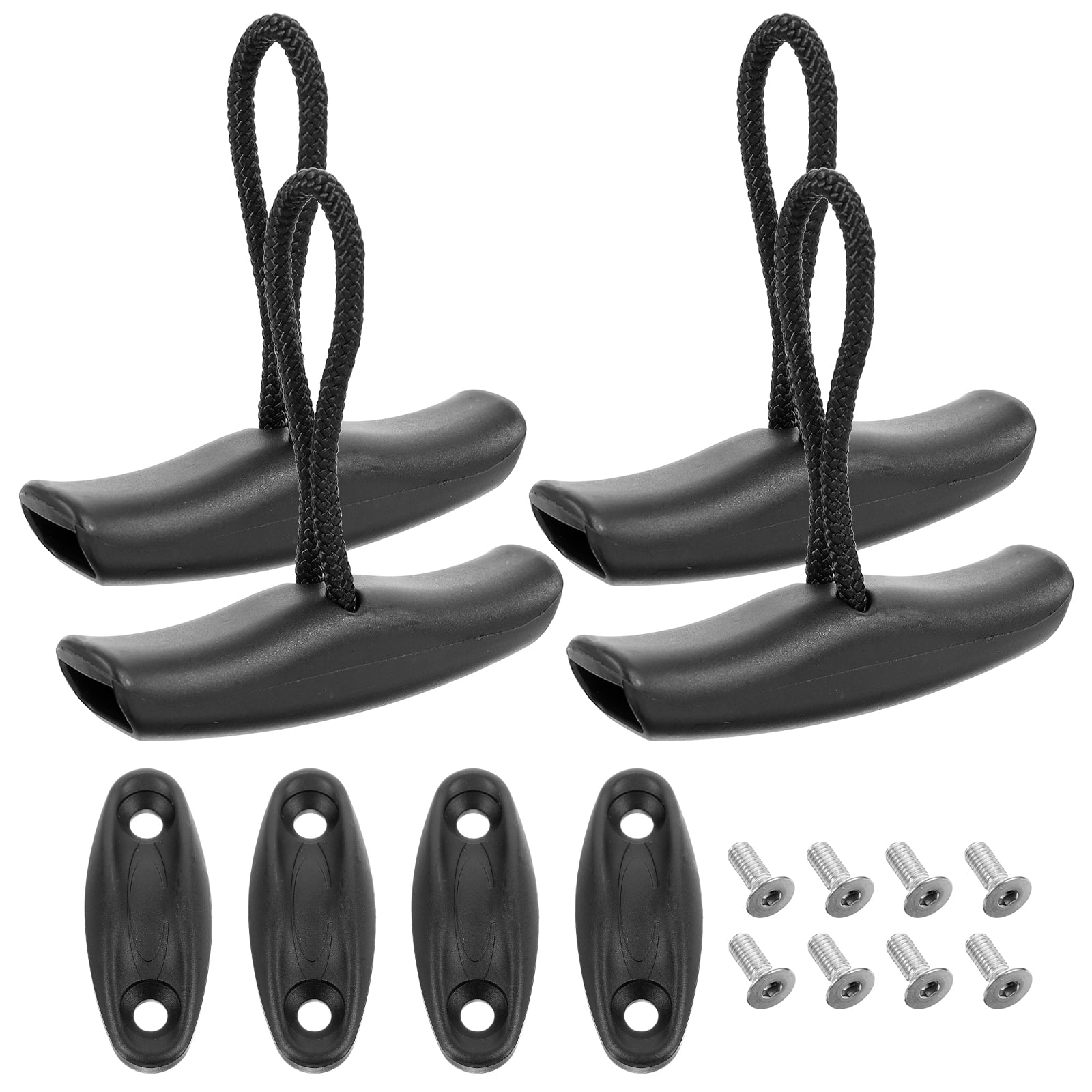 RENACLIPY Kayak Handle Kit Durable Anti-Skid Grip Black Plastic Metal ...