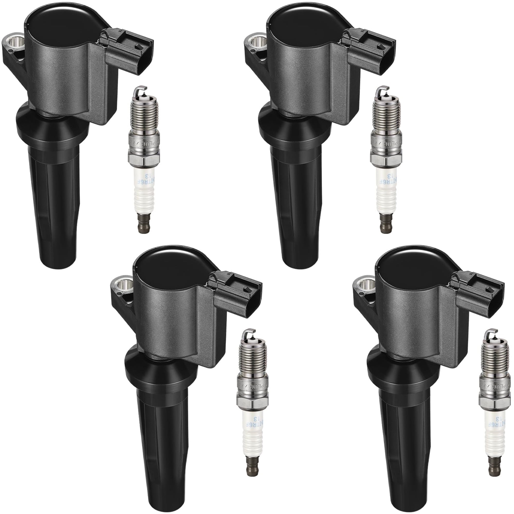 4 Set FD505 Ignition Coil Pack & Iridium Spark Plug Compatible with ...