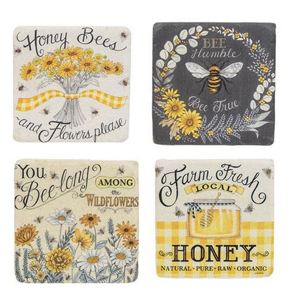 4/Set Farm Fresh Honey Resin Coasters - Walmart.com