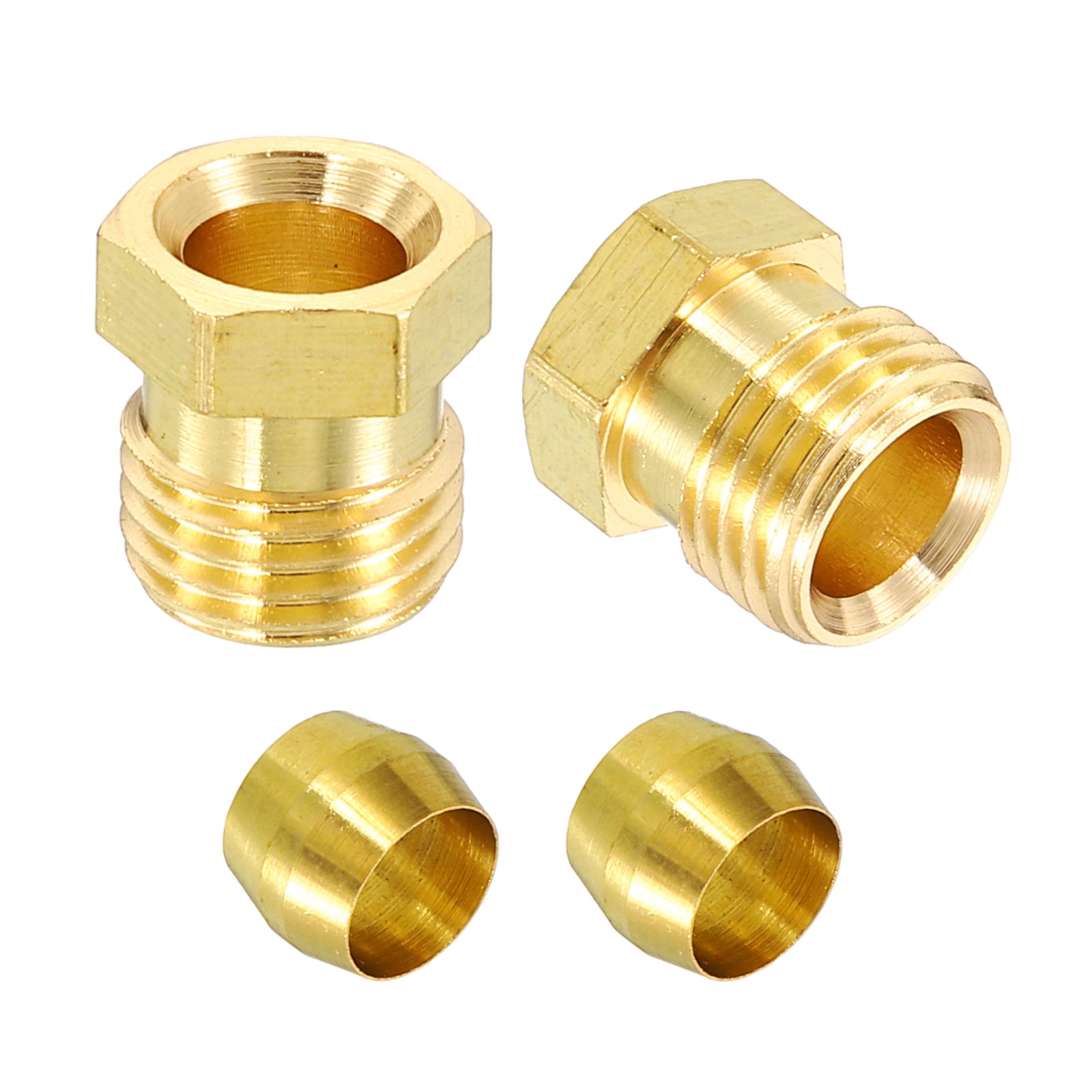 4 Set Fit for 6mm Tube Brass Compression Assortment Kit, Sleeve Ferrule ...