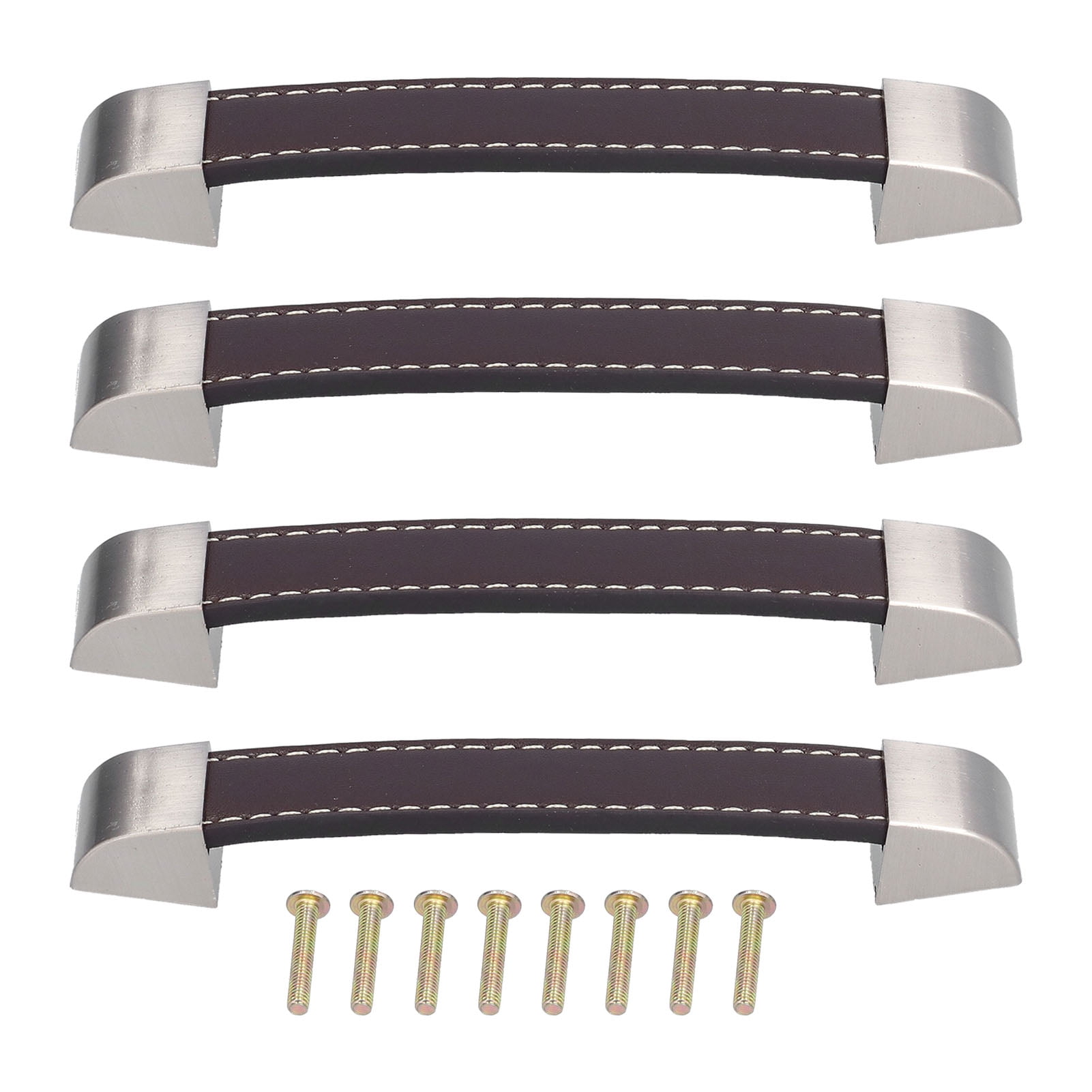 4 Set Furniture Handle Brown Rectangular Drawer Pull for Cabinet Side ...