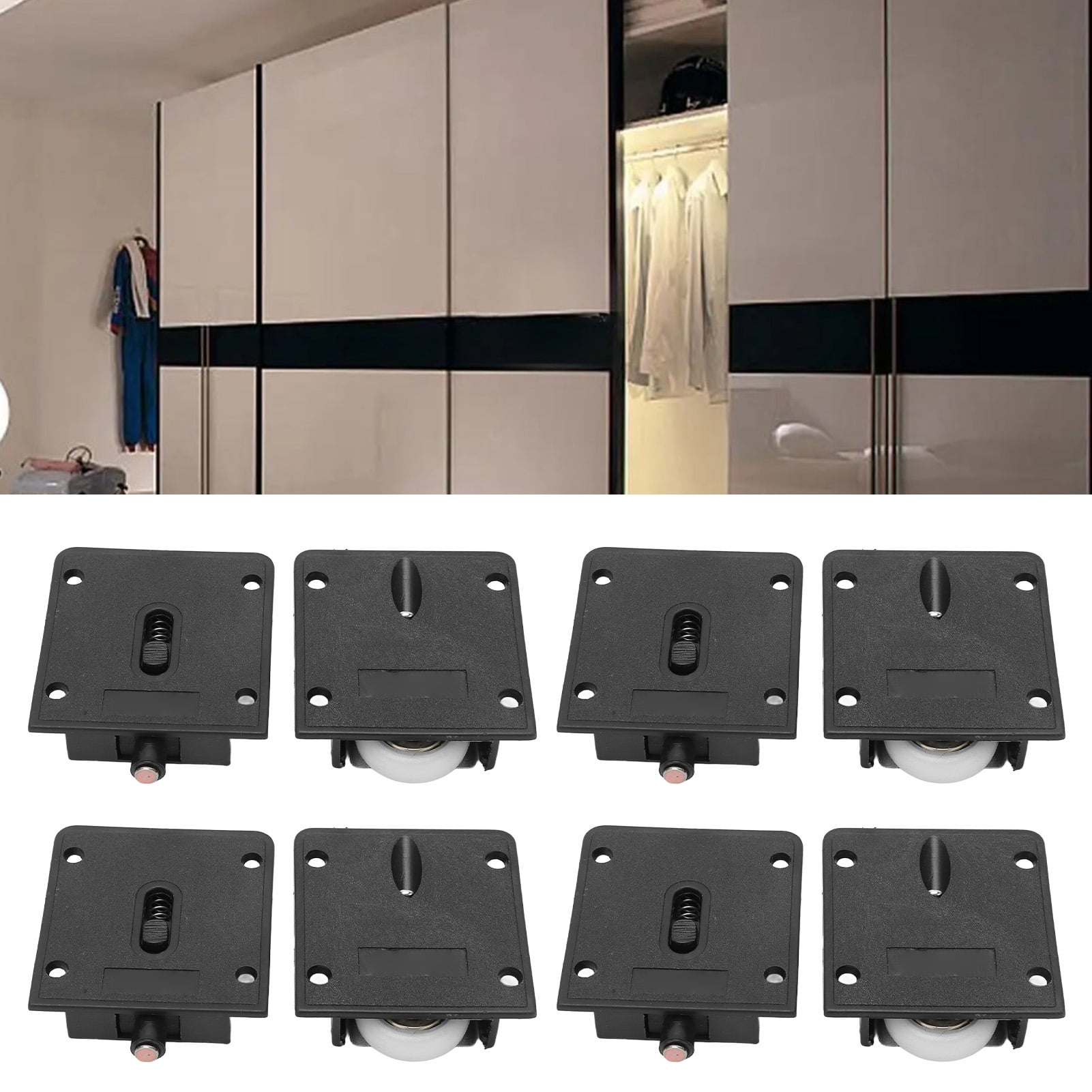 4 Set Furniture Roller Wheels, Sliding Roller, 4 Sets Sliding Door ...