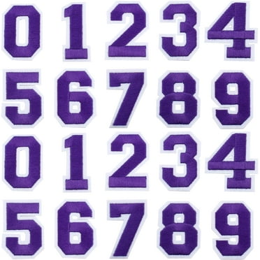 Chenille Stitch Varsity Iron-On Patch by pc, 4-1/2", White/Black, TR ...