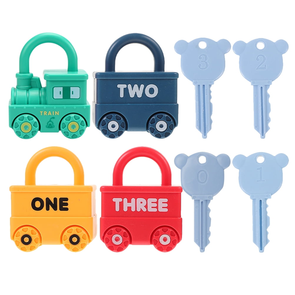 4 Set Kids Learning Locks With Keys Numbers Matching And Counting ...