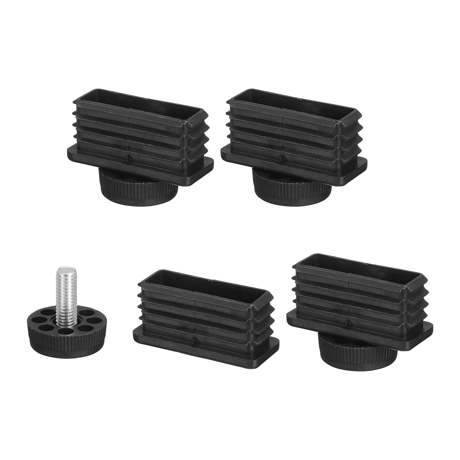 4 Set Leveling Feet, 20x50mm Rectangle Furniture Leg Leveling Fit Hole ...