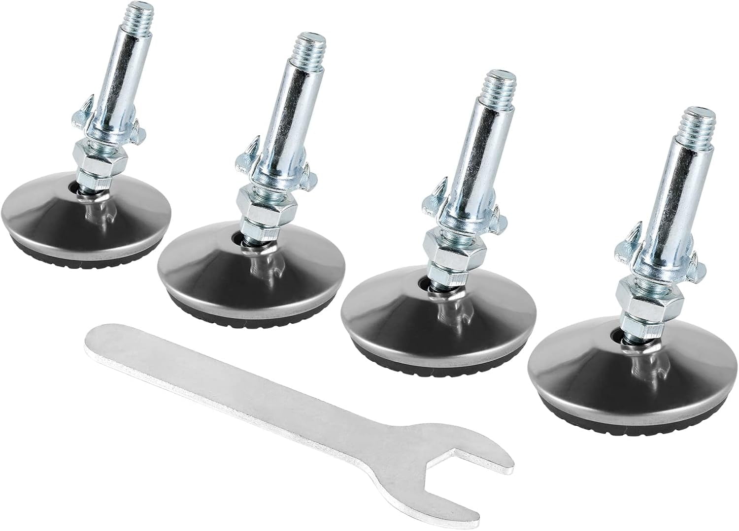 4 Set M8 Swivel Leveling Feet with 4-Pronged T Nut, Adjustable Leg ...