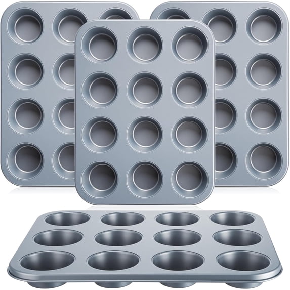 4 Set Mini Muffin Pans Carbon Steel Nonstick Bakeware for Oven Mini ...