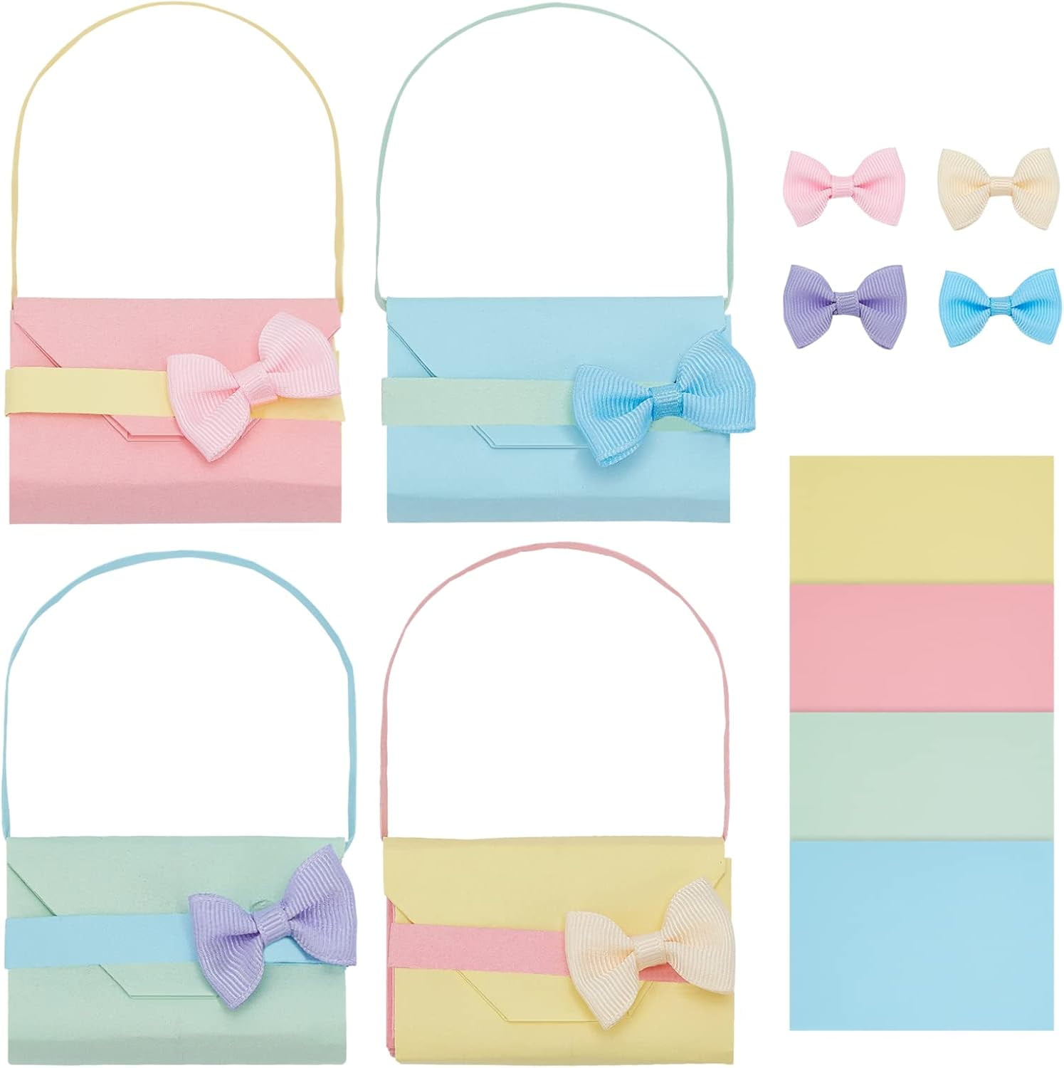 4 Set Origami Paper Purse Making Kit Fun and Easy Handbag Crafts Paper ...