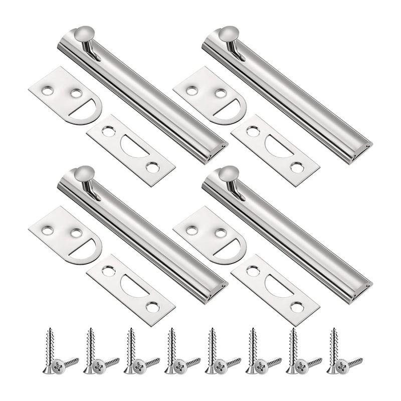 4 Set Slide Bolt Latch Lock Bolt Door Slide Bolt Door Latches for Top ...