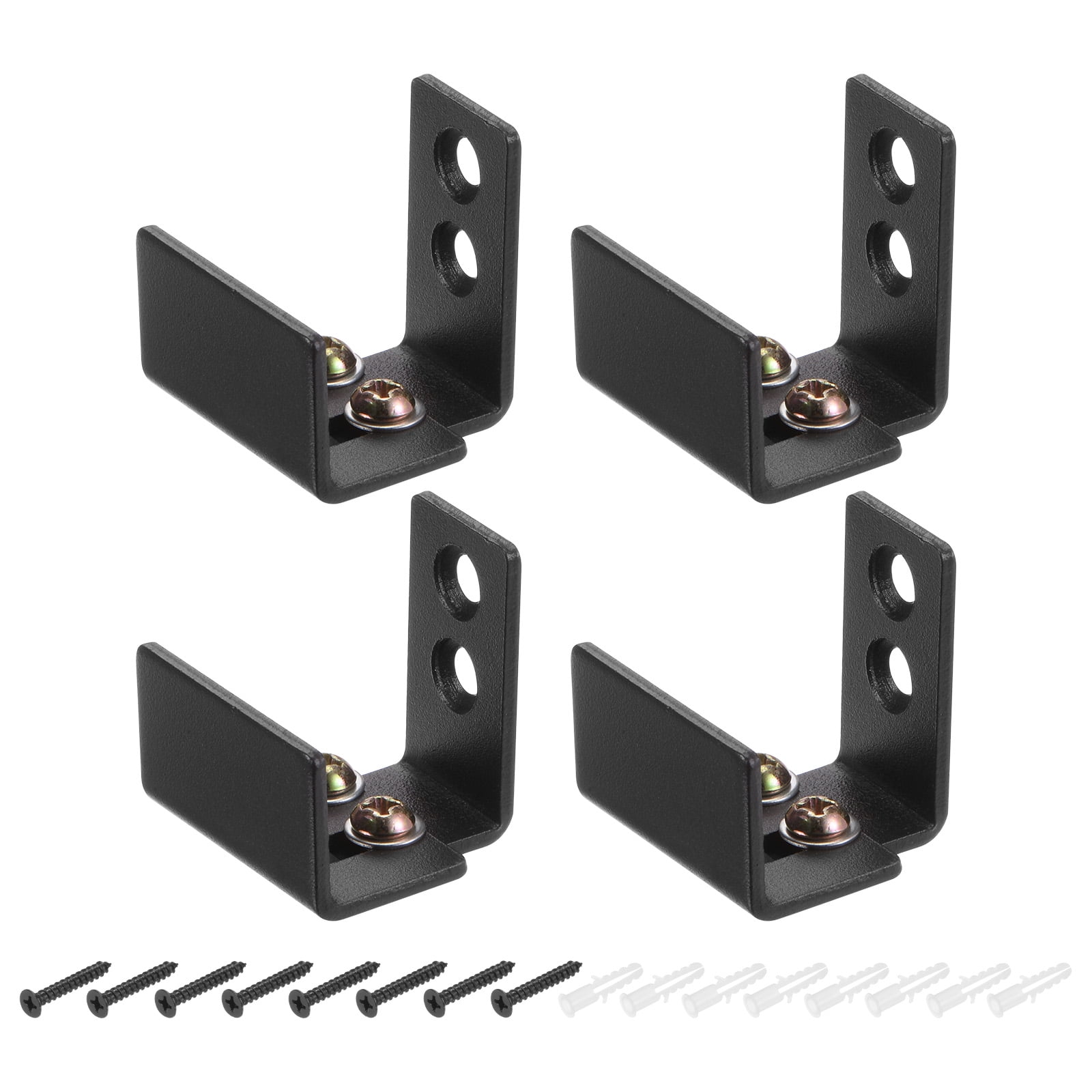 4 Set Sliding Barn Door Floor Guide Wall Mounted, (25mm-37mm) Flexible ...