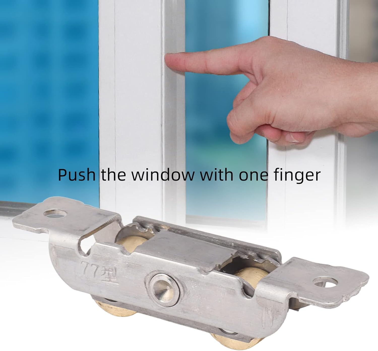 4 Set Sliding Door Rollers Replacement, Stainless Steel Heavy Duty Ball ...