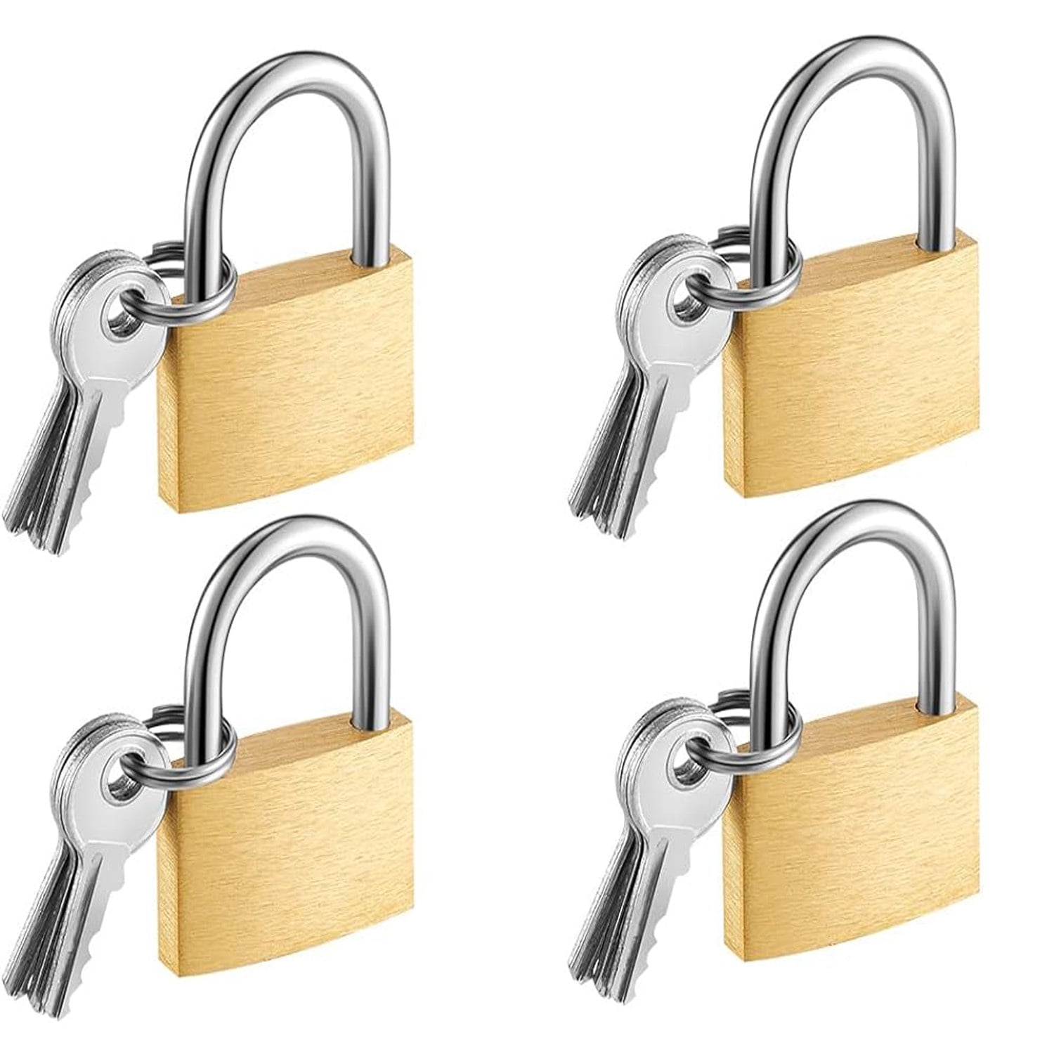 4 Set Small Keyed Padlocks with Keys,Happon 20mm Mini Pad Locks, Solid ...