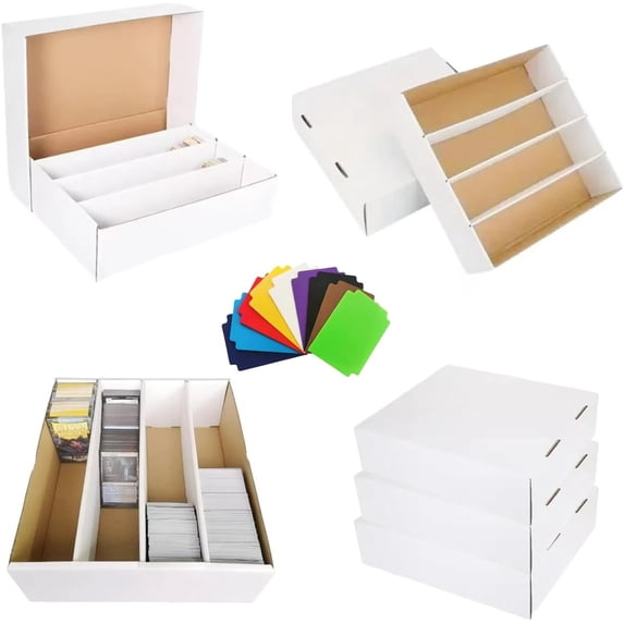 4 Set Sports Card Storage Boxes 3150 Count Bulk Card Trading Cards ...