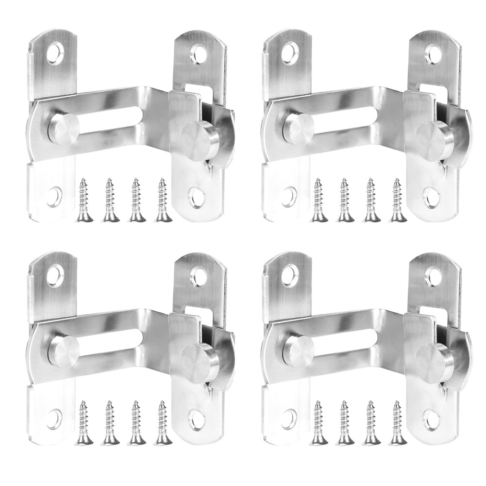 4 Set Stainless Steel 90 Degree Buckle Bolt Right Angle Door Latch for ...