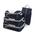 4 Set Suitcase Compression Packing Cubes Travel Luggage Packing Cubes ...