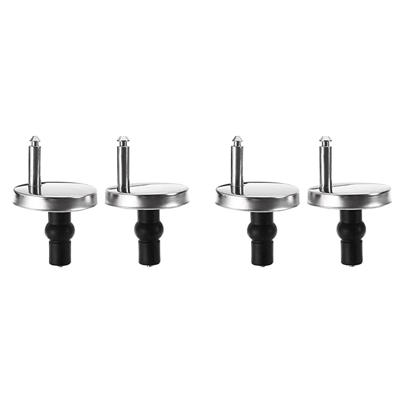 4 Set Toilet Seat Hinge Fixings Top Screws Hinges Fittings Rubber Back ...