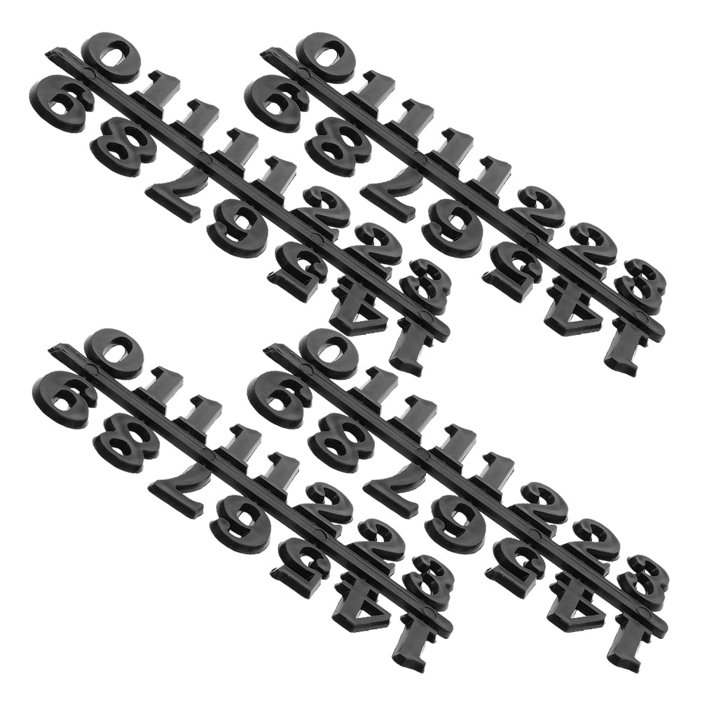 4 Set Creative Wall Clock Numerals Accessories for Home Black - Walmart.com