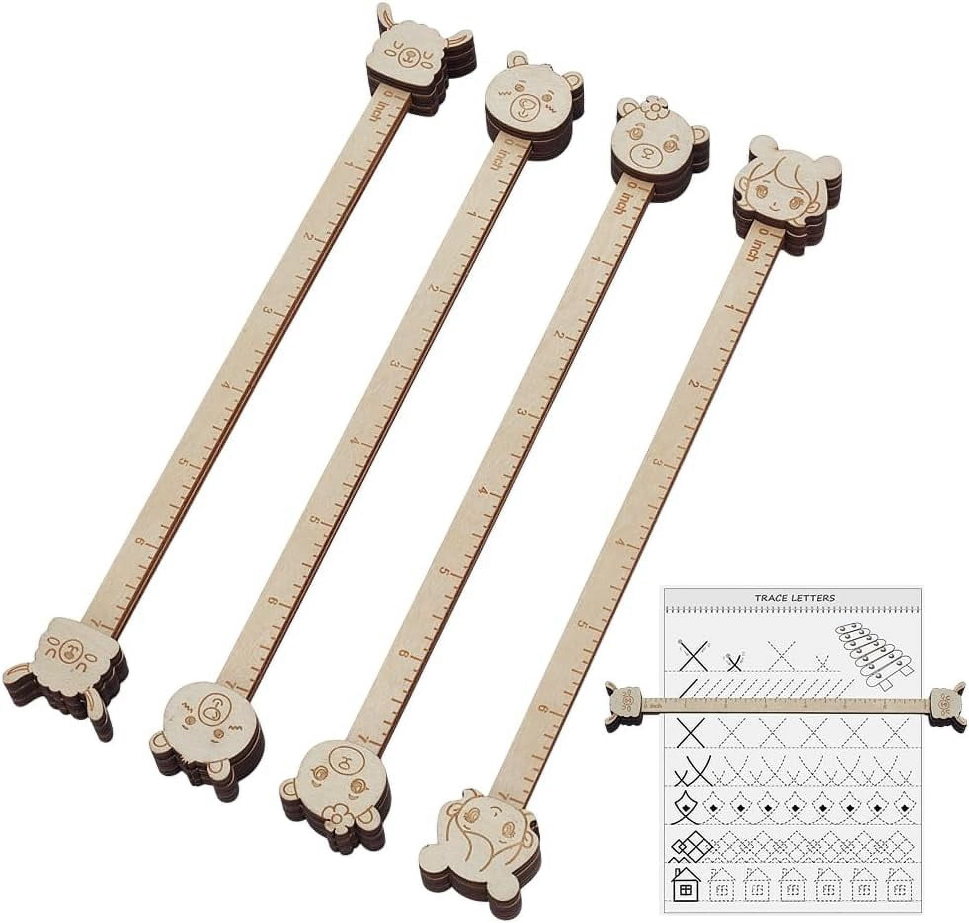 4 Set Wood Knitting Chart Holder Sheep & Bear & Lady Pattern Crochet ...
