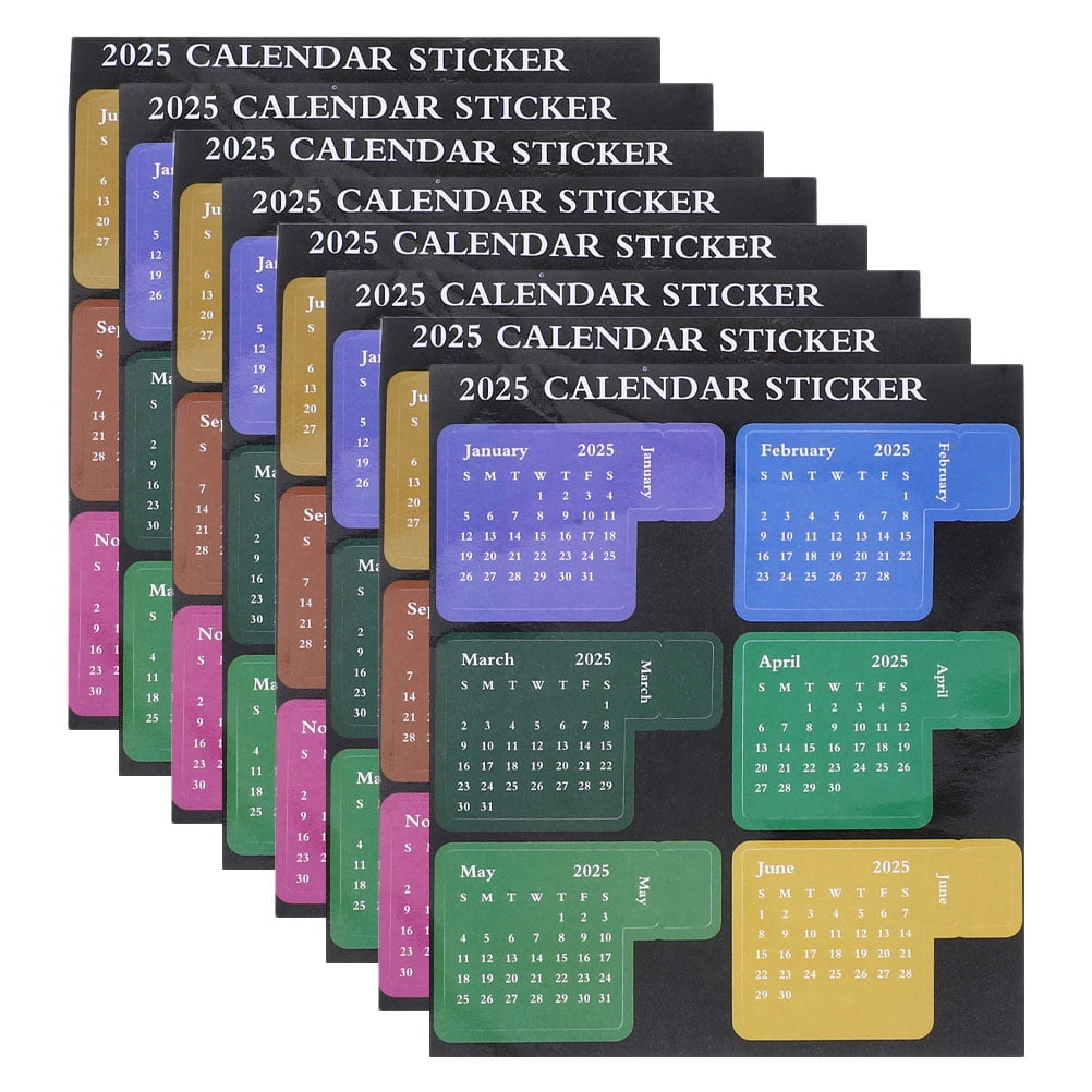 4 Sets 1-12 Month Labels Page Markers, Weekly Planner Stickers Adhesive ...