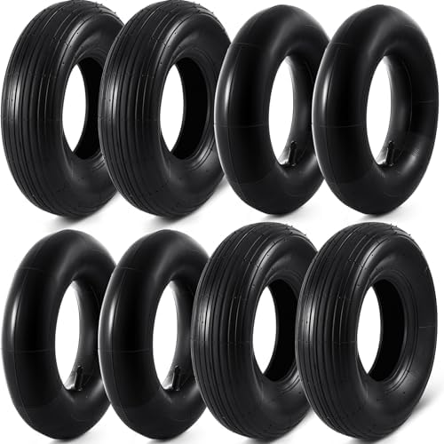 4 Sets 13'' 4.00-6 Replacement Tire and Inner Tube Set Heavy Duty 4.00 ...