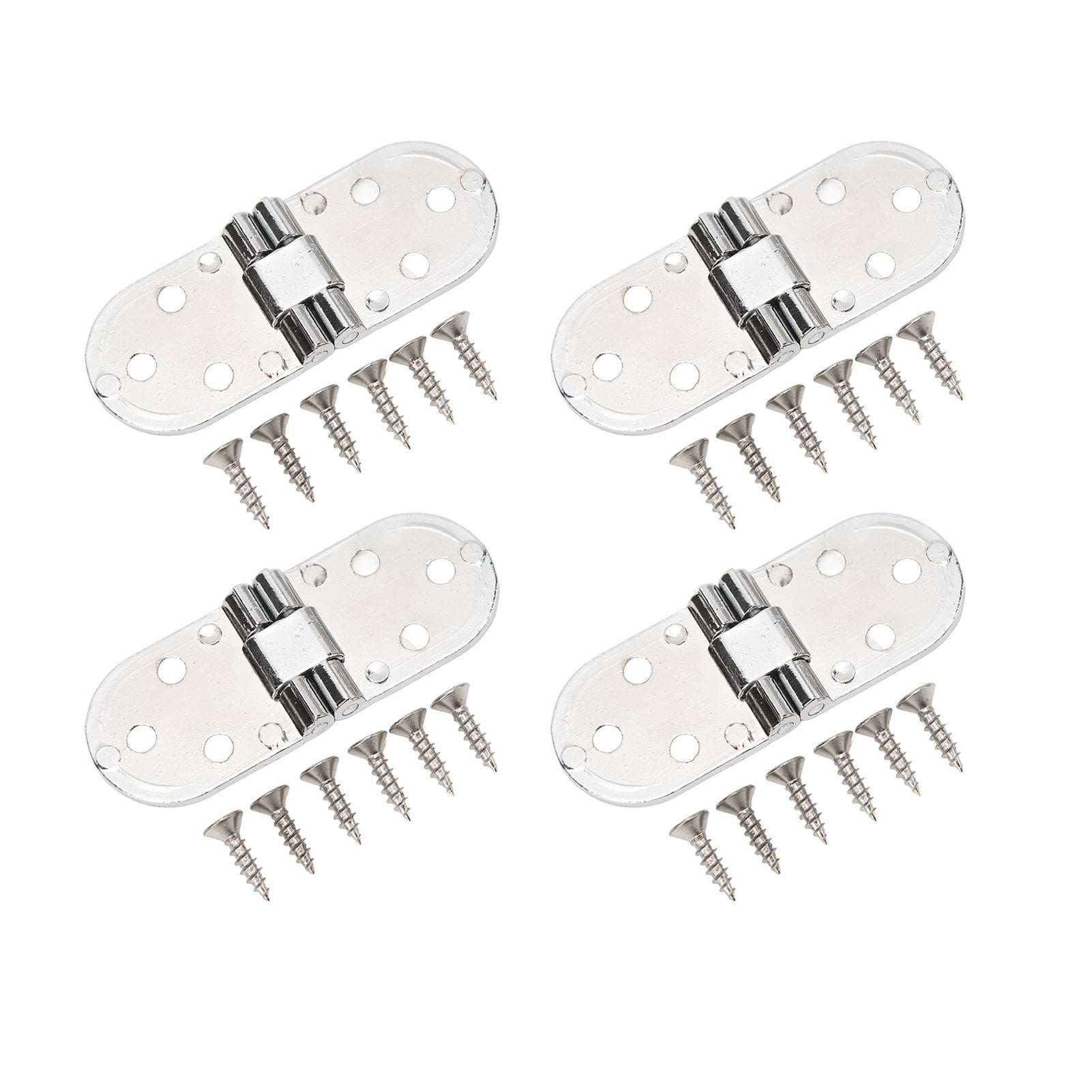 4 Sets 180 Degree Flap Hinge 0.09in Thickness Metal Folding Flip Top ...