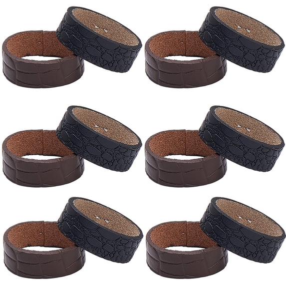 4 Sets 2 Colors Cowhide Belt Loop Keepers with Iron Findings for Men's ...