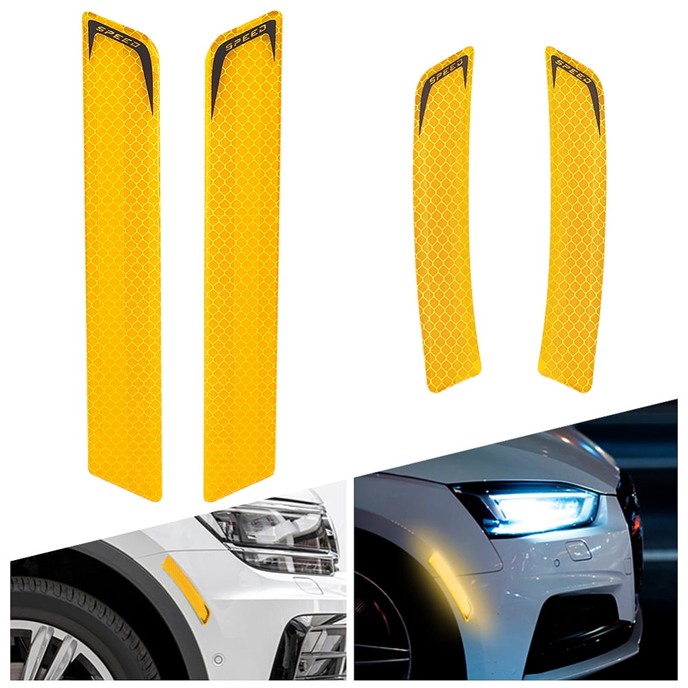 4 Sets 2 Styles Waterproof Epoxy Resin Reflective film Car Stickers ...