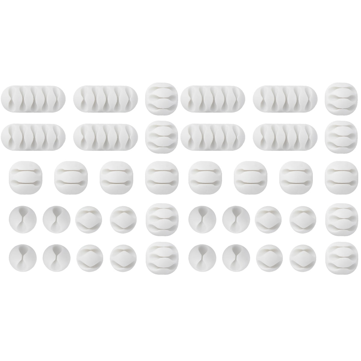 4 Sets /20 Pcs Desktop Cable Fastener Set Flexible Multi-hole Wire ...