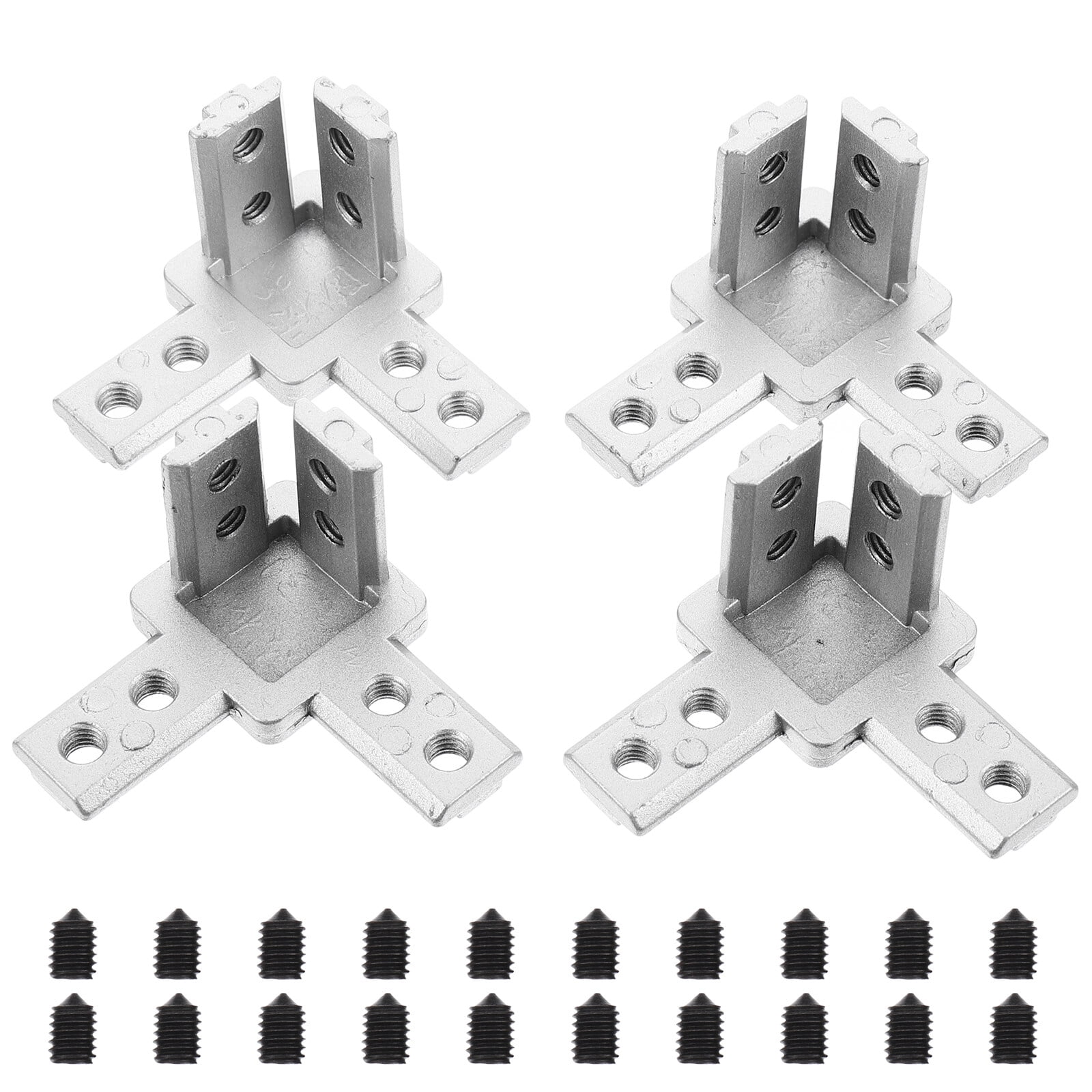 4 Sets 3-Way End Corner Bracket Connector for T Slot Aluminum Extrusion ... 4 Sets 3-Way End Corner Bracket Connector for T Slot Aluminum Extrusion ...