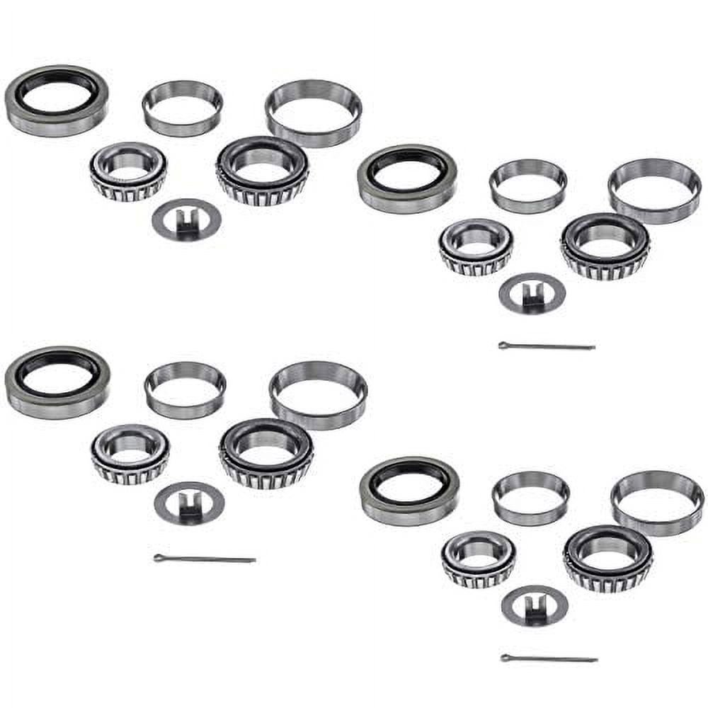 [4 Sets] 3500lbs Trailer Axle Bearing Kit L44649/10, L68149/11 for #84 ...
