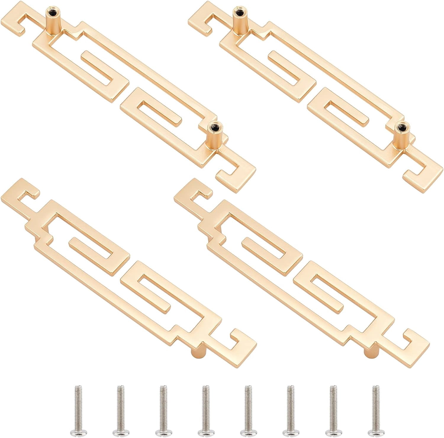 4 Sets 5.5x1.2x0.8 Gold Chinese Style Drawer Handles Zinc Alloy Vintage ...