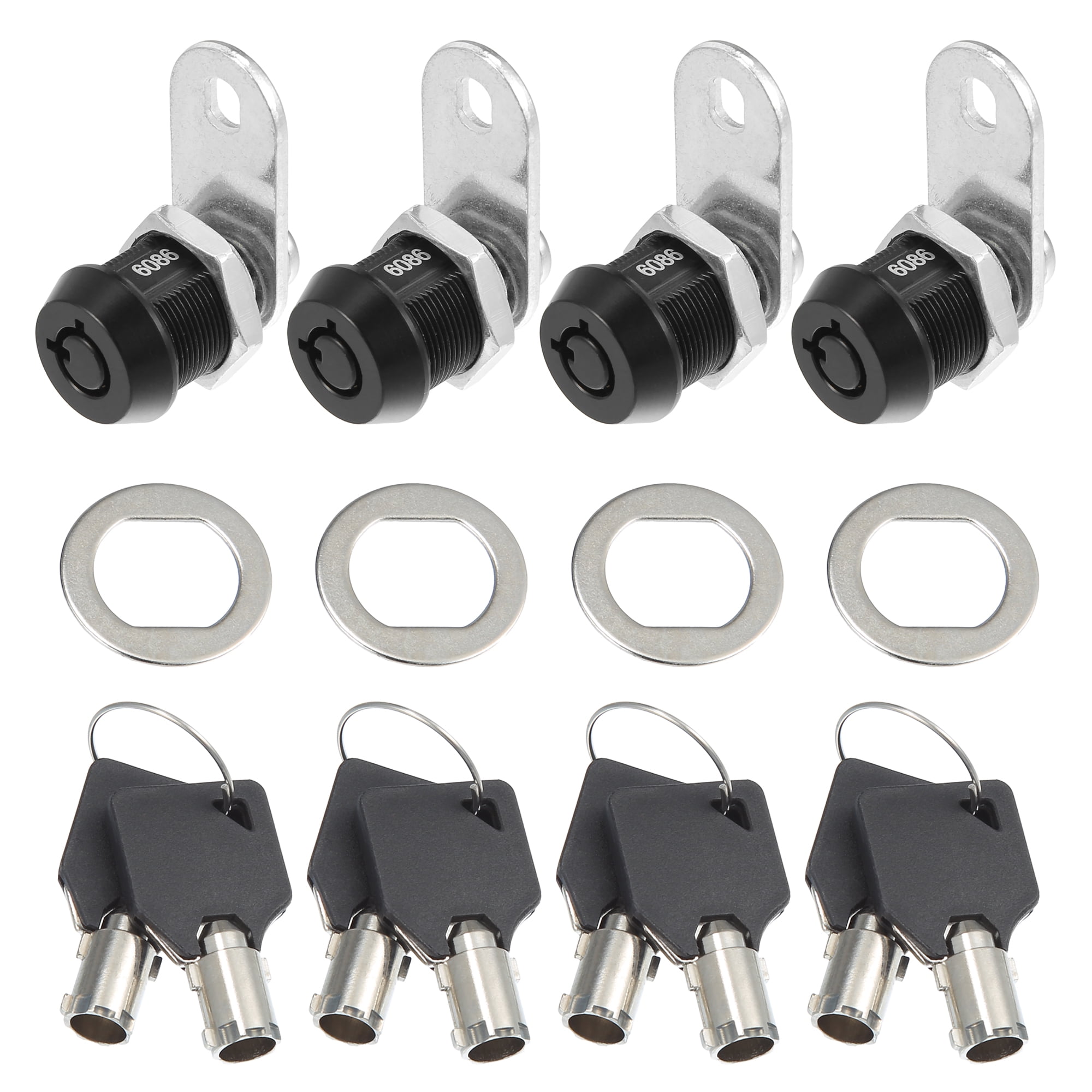 4 Sets 5/8" Zinc Alloy RV Storage Locks Cabinet Lock with Keys Fits on ...