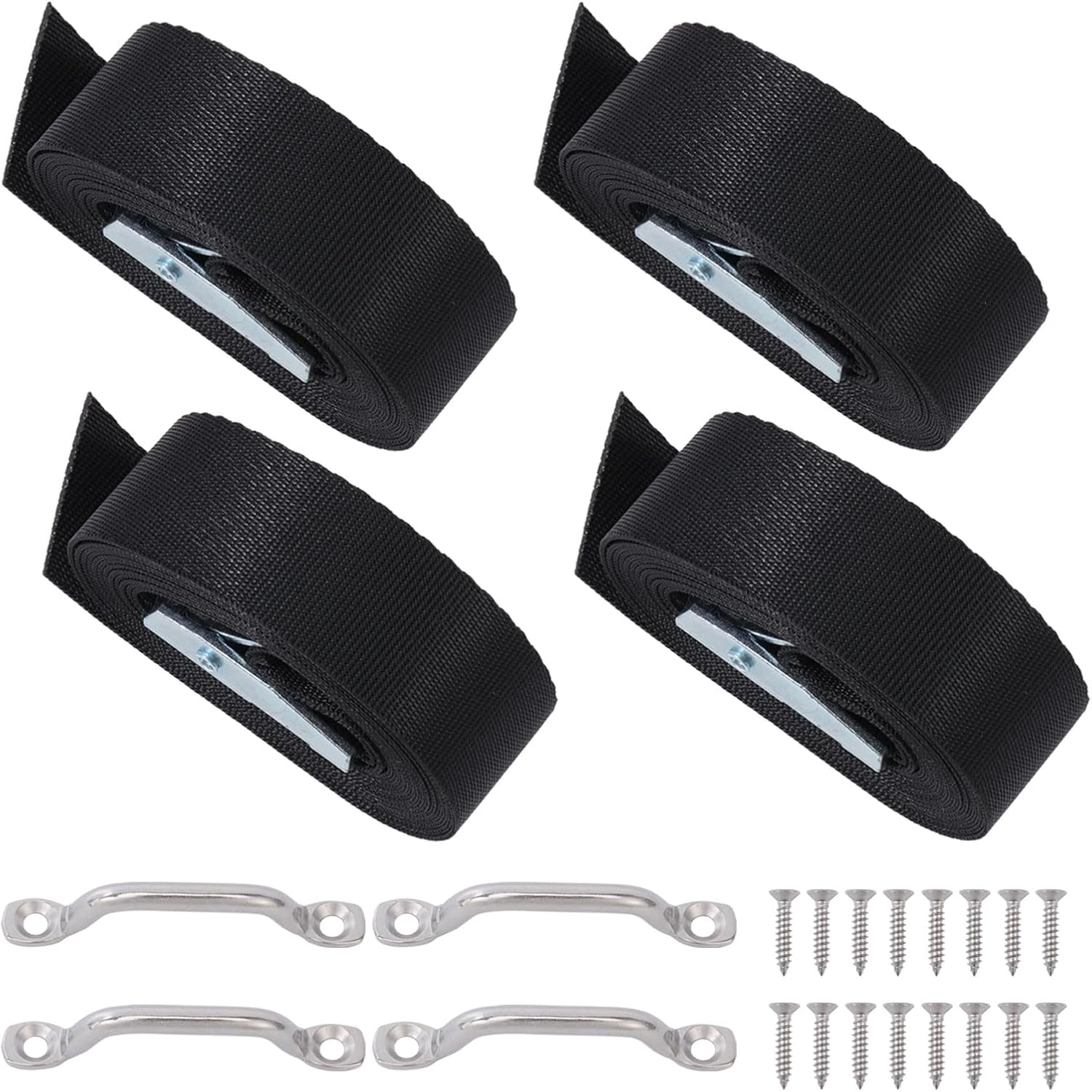 4 Sets 6.56 feet Battery Tie Down Strap Elastic Adjustable Luggage ...