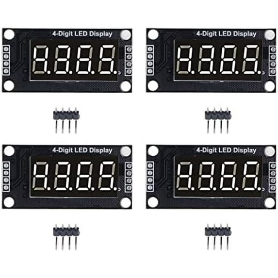 4 Sets 7 Segment Digital Tube Display Module LED 4 Digit 7 Segment 0 ...