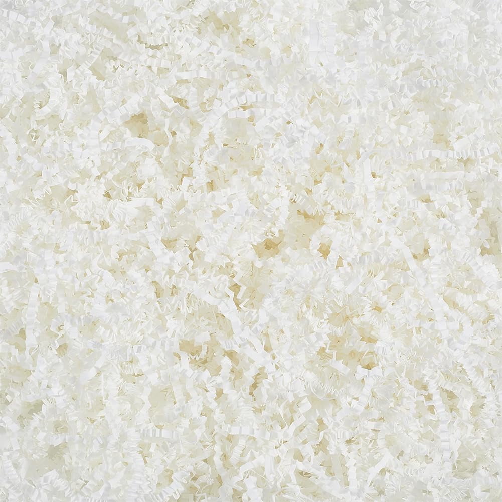 4 Sets 7oz White Crinkle Cut Paper Shred Filler Crinkle Paper Filling ...
